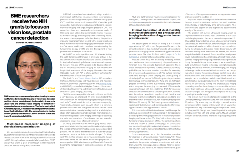 BME Magazine revealed Dr. Wang ! – Optical Imaging Laboratory